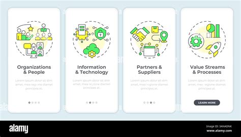 It Service Management Areas Onboarding Mobile App Screen Stock Vector Image And Art Alamy