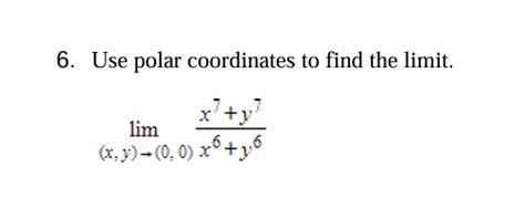 [solved] use polar coordinates to find the limit use polar