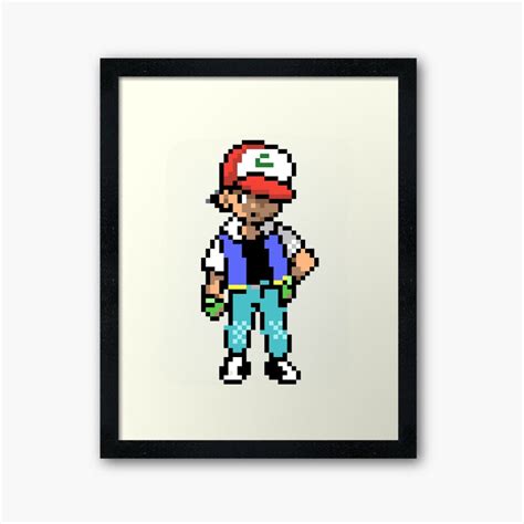 Ash Ketchum Pokemon Pixel Art Printable Digital Poster 3 Files In SVG PNG And Etsy