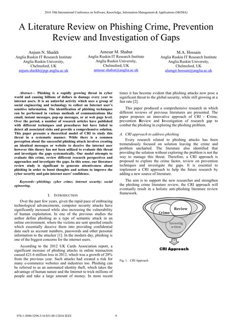 Pdf A Literature Review On Phishing Crime Prevention Review And