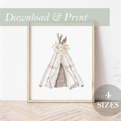 Teepee Art Etsy