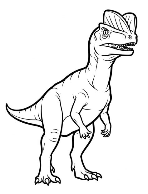 Jurassic Park Dilophosaurus Coloring Pages 2025