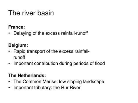 Ppt Cooperation In The Meuse River Basin Powerpoint Presentation Free Download Id3520794