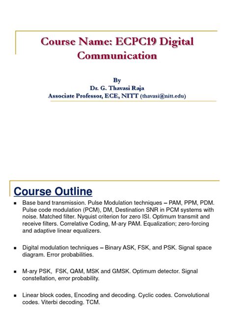 dig comm notes unit i ii pdf modulation digital signal