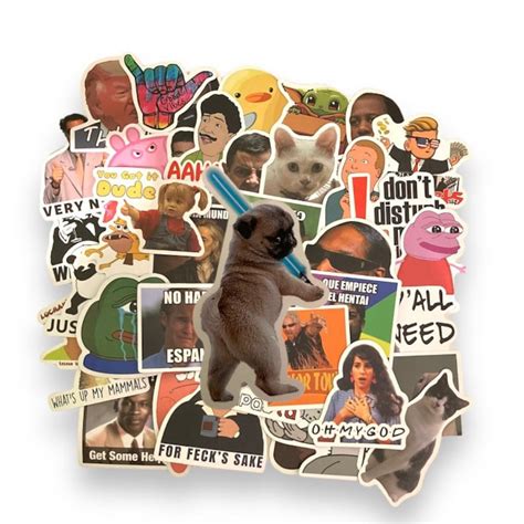 Funny Stickers Pack Of 50 Etsy