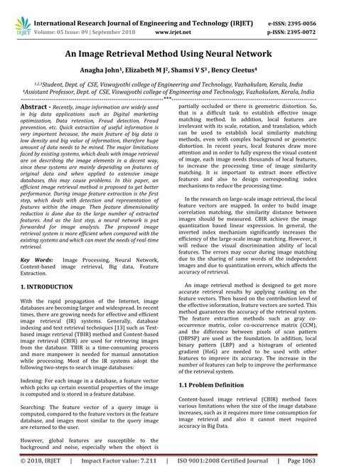 pdf an image retrieval method using neural network