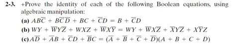 solved 2 3 prove the identity of each of the following