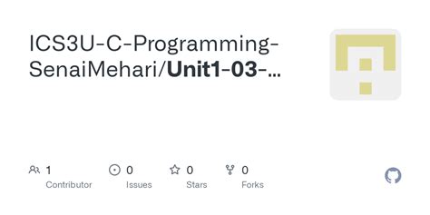 GitHub ICS3U C Programming SenaiMehari Unit1 03 CPP