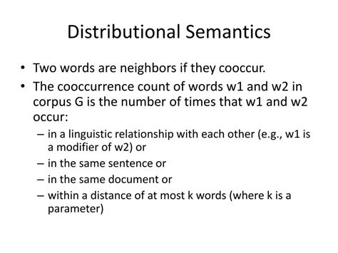Ppt Corpus Linguistics Formal Vs Distributional Semantics Powerpoint