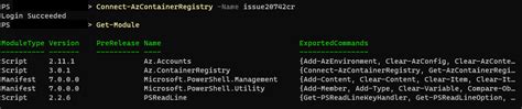 Connect Azcontainerregistry Issue Given Key Not Present In Dictionary