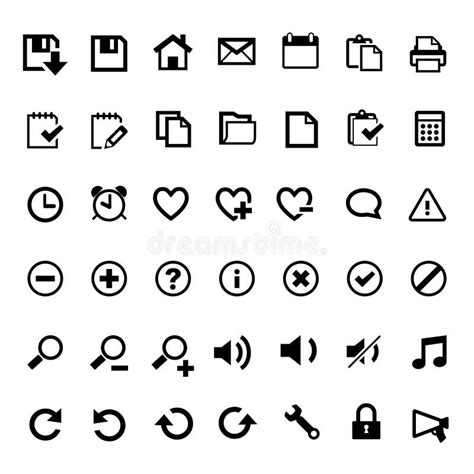 Universal Outline Icons For Web And Mobile Vector Stock Vector Illustration Of Document