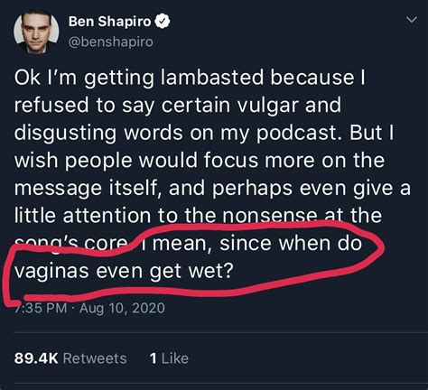 Ben Shapiros Wife Doesnt Get Wet Rbenshapiroswifedoesn