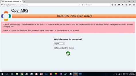 Getting Unable To Create Database Errors During Installation Wizard