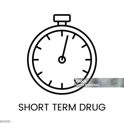 편집 가능한 스트로크가 있는 단기 약물 또는 빠른 치료를 나타내는 벡터의 스톱워치 아이콘입니다 0명에 대한 스톡 벡터 아트 및 기타 이미지 Istock