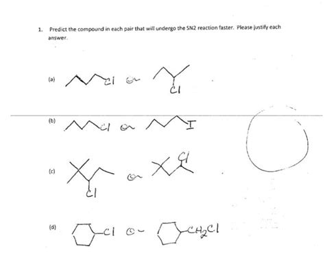 Solved 1 Predict The Compound In Each Pair That Will