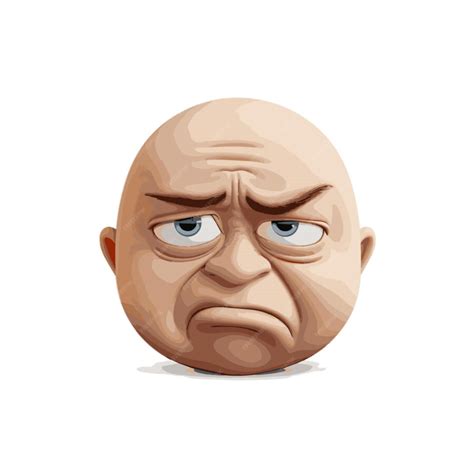 Vector Demoji De Visage Fatigué Sur Fond Blanc Vecteur Premium