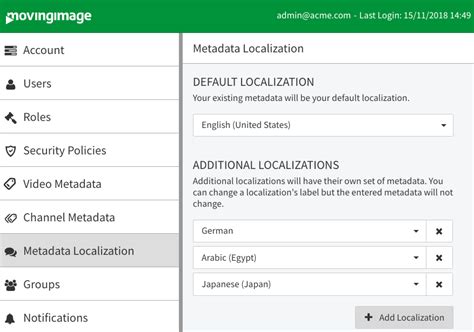 Metadata Localization