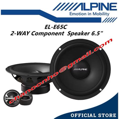 Alpine El E65c 180w Max Power E Series 6 5” 2 Way Component Speaker Set