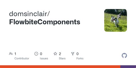 GitHub Domsinclair FlowbiteComponents