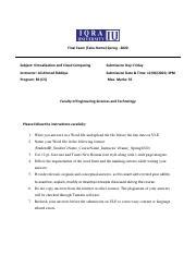 Cloud Computing Pdf Final Exam Take Home Spring Subject Virtualization And Cloud