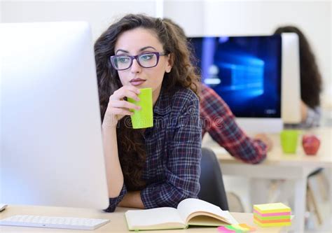 Startup Business Software Developer Working On Computer At Modern