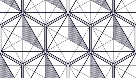 Premium Vector Geometric 3d Lines Abstract Seamless Pattern Vector Background Technology