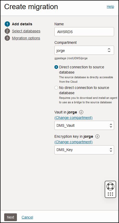 migrate aws rds for oracle to autonomous database using oci database