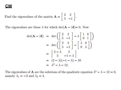 Eigen Value And Eigen Vector Pptx