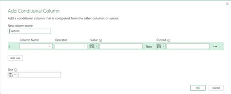 Добавяне на колона под условие Add Conditional Column в Power Query
