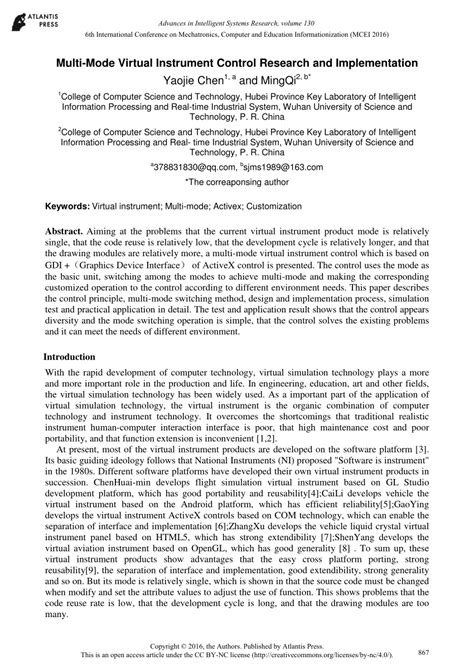 Pdf Multi Mode Virtual Instrument Control Research And Implementation
