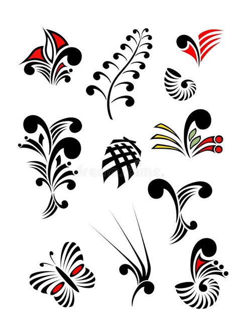 Maori Koru Bird Designs With Tui Stock Vector Illustration Of