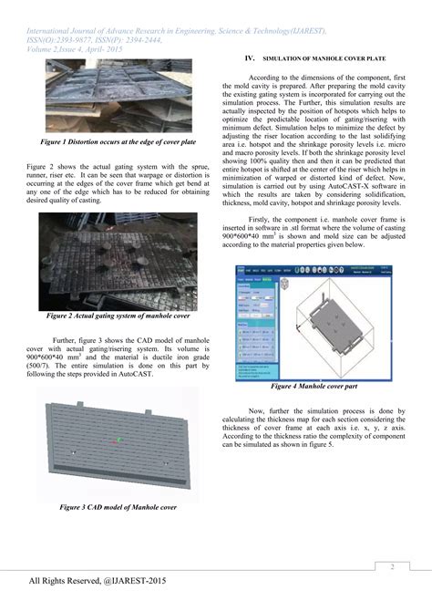 Warpage Simulation Of Manhole Cover Using Auto Cast X Software Pdf