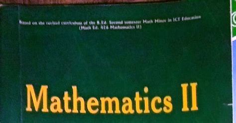 bicte second semester mathematics graph theory