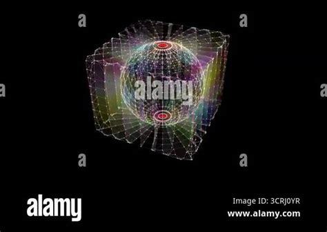 Abstract Background Digital Virtual Data Sphere In Algorithm Box