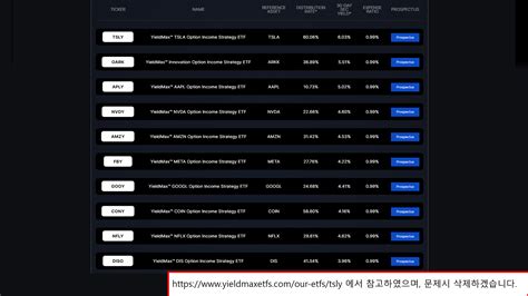 Tsly 초고배당 Yieldmax Tsla Option Income Strategy Etf 주식배당금