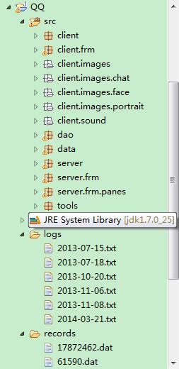 java swing高仿qq聊天，功能，界面都非常相像 代码 最代码
