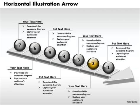 Ppt D Horizontal Example Through An Arrow State Diagram PowerPoint Templates