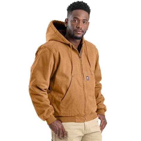 Berne Mens Heartland Washed Duck Work Jacket Brown Duck M Brown