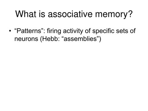 PPT Lecture 13 Associative Memory PowerPoint Presentation Free Download ID 3434070
