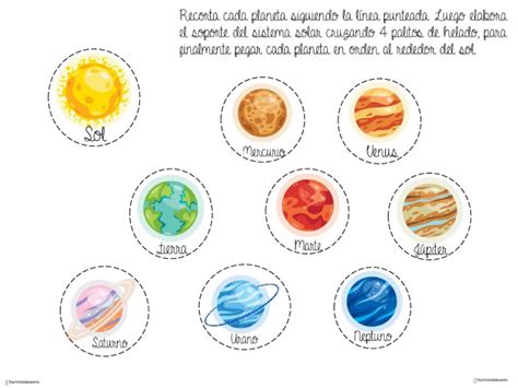 Planetas Para Recortar Y Elaborar Sistema Solar Con Palitos De Helado Pdf