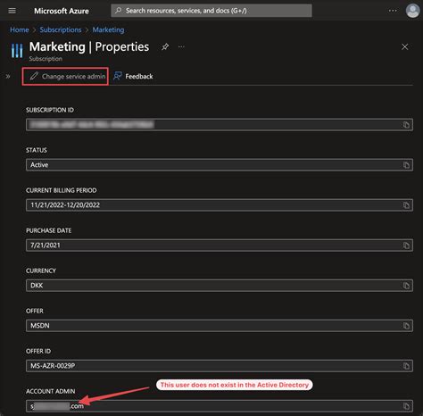 can the classic account administrator on an azure subscription be