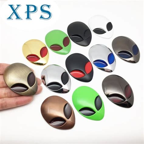 Xps Small Size Car Sticker Metal Alienware Alien Side Standard Modified