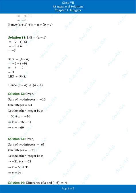 Integers Class 7