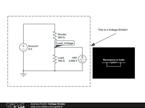 voltage divider circuitlab