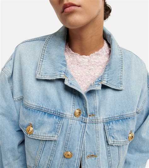 Balmain Embellished Oversized Denim Jacket Balmain