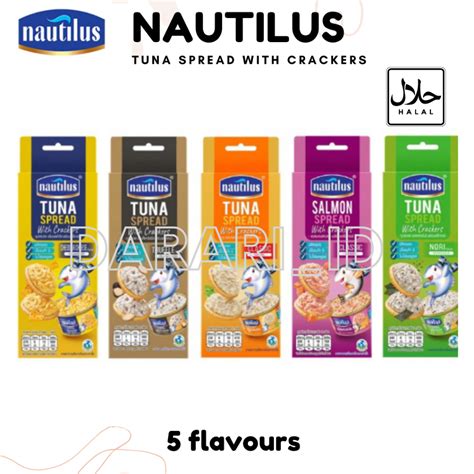 Jual Nautilus Tuna Cracker Tuna Kaleng Snack Thailand Halal Shopee Indonesia