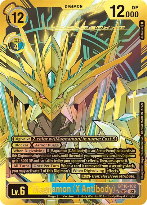 Magnamon X Antibody Bt Beginning Observer Star Alternate Art Secret Rare Shady Bloom