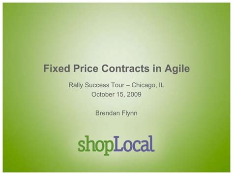 Fixed Price Contracts In Agile PPTX
