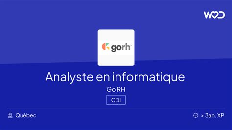 Analyste En Informatique It Job