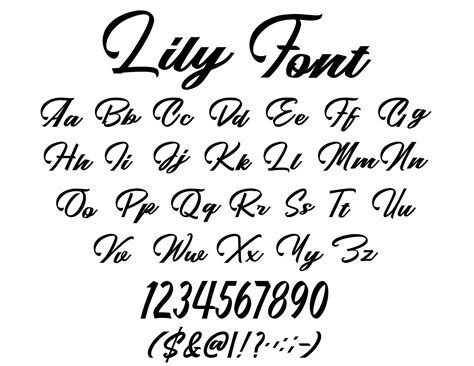 Lily Font SVG Handwritten Font SVG Cursive Font SVG Handwritten